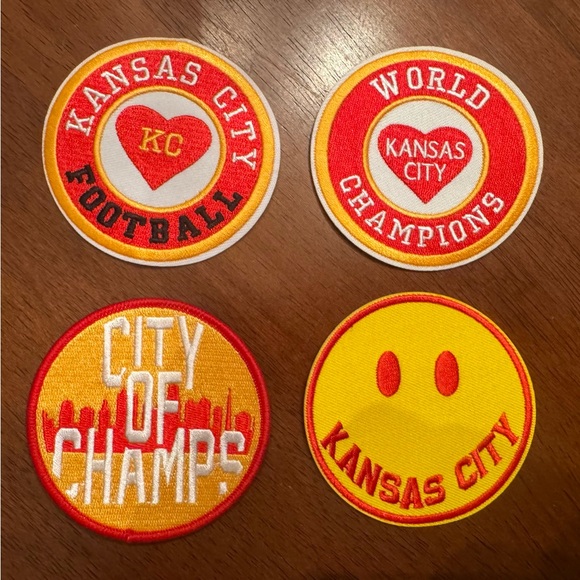 Accessories | New Kansas City Chiefs Embroidered Patches Set | Poshmark